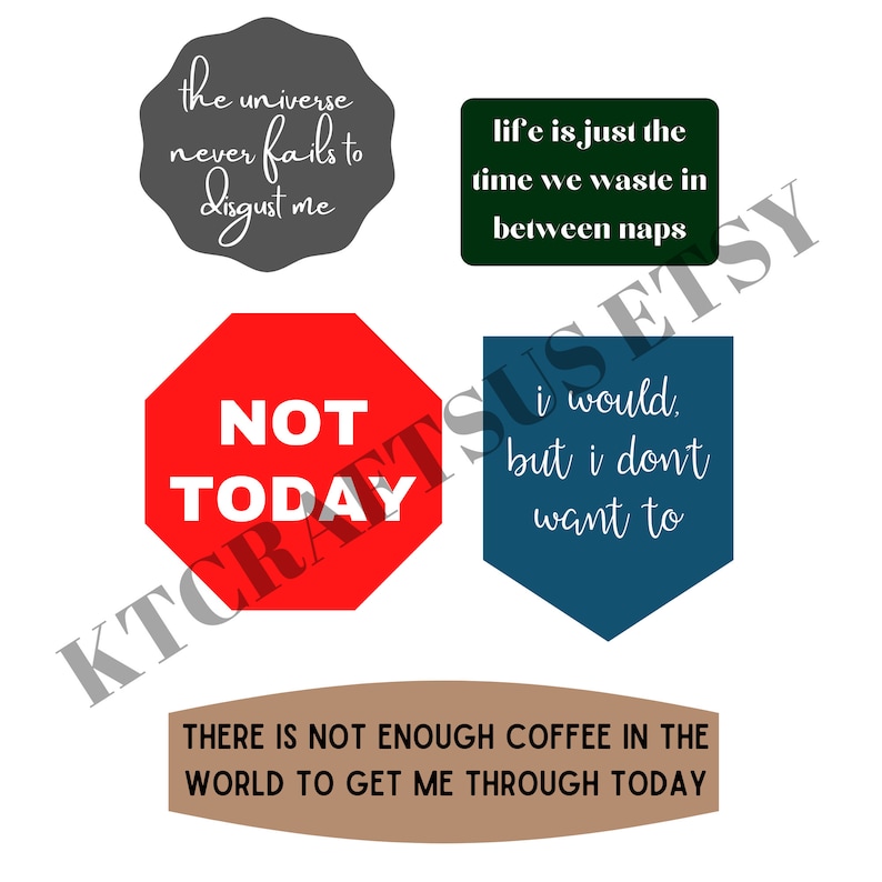 PRINTABLE Large Sticker Sheet 5 Jumbo Stickers Negative - Etsy