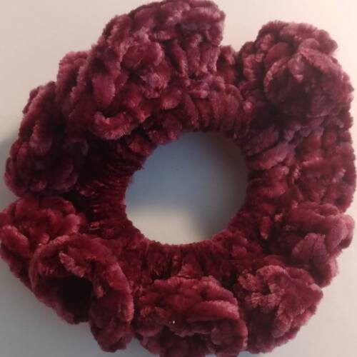 Jumbo Velvet Scrunchie in Wine - Ultra Soft Hair Accessory - Available ...