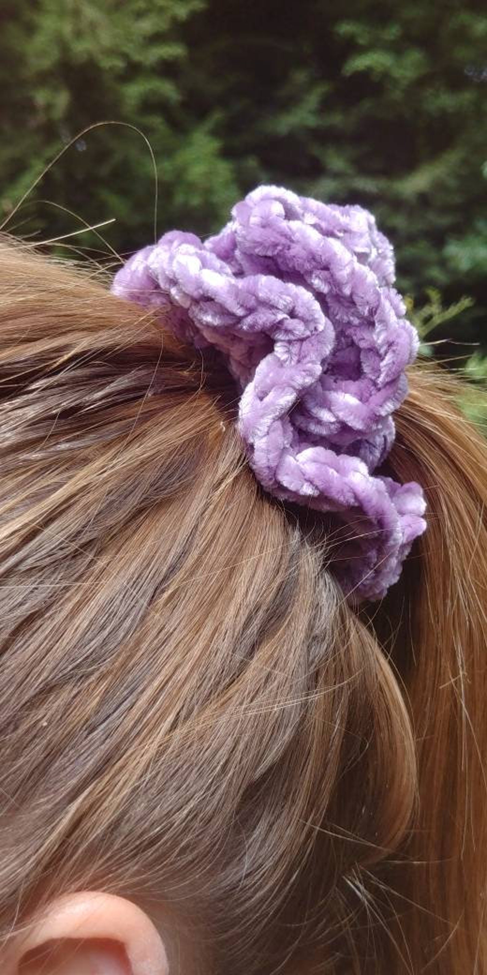 Jumbo Velvet Scrunchie in Lavender Ultra Soft Hair Accessory - Etsy