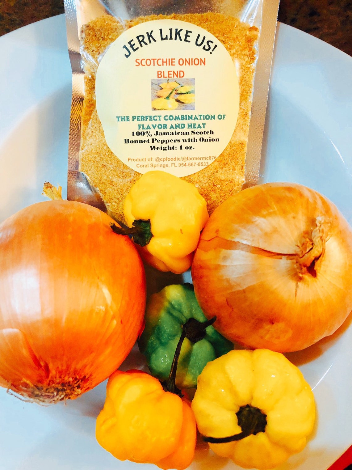 Scotch Bonnet Pepper Powder With ONION, GINGER or GARLIC 1 Oz. - Etsy