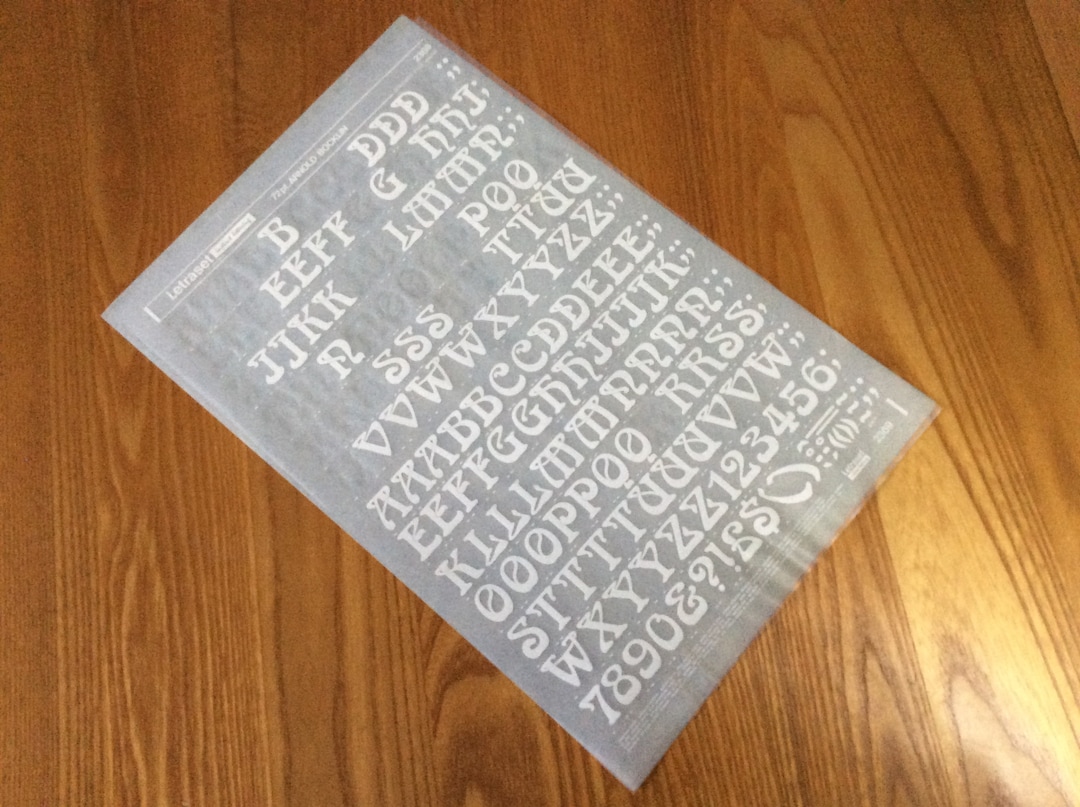 Vintage Letraset Dry Transfer White Instant Lettering Sheet 2369 Art ...