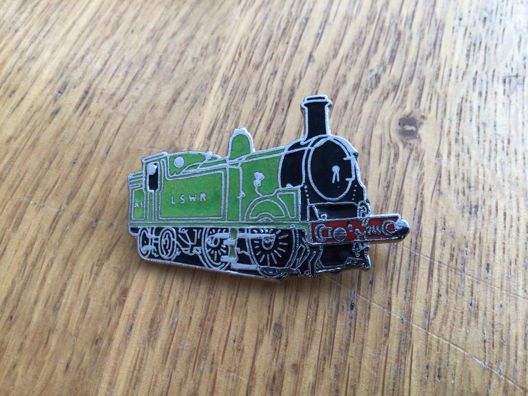 Vintage Train Locomotive Pin Badge Enamel Railway LSWR - Etsy