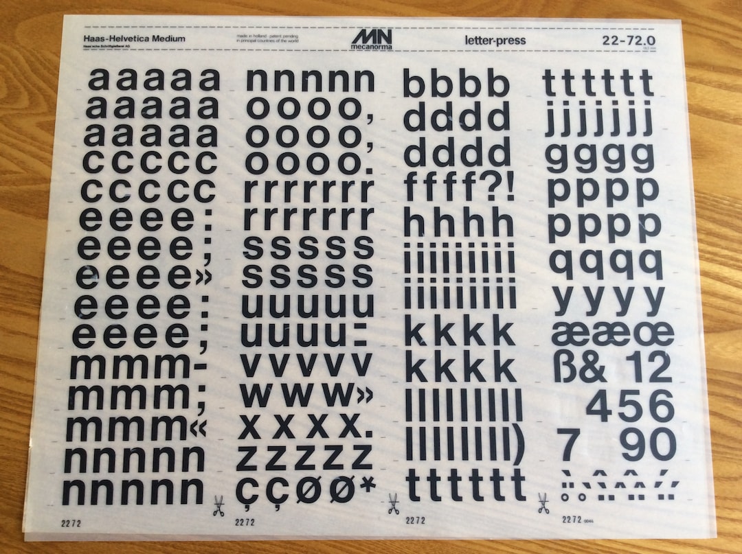 Vintage Dry Transfer Letter Press Mecanorma Polyvroom Haas - Etsy