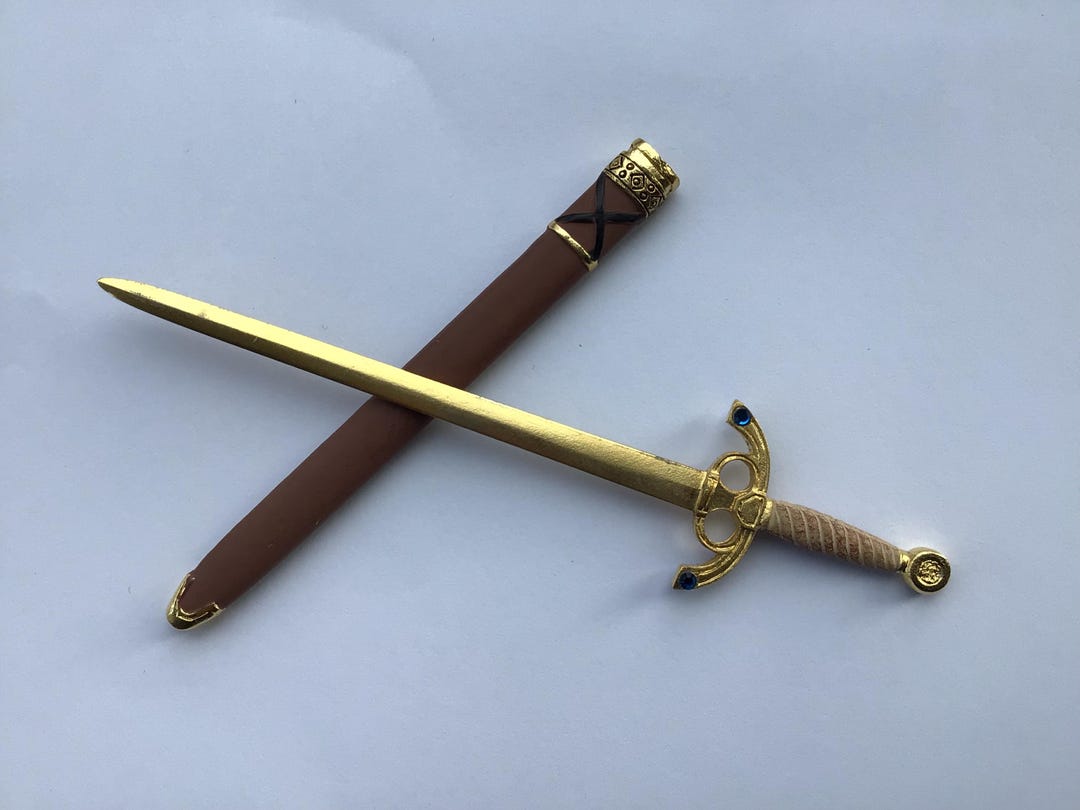 Vintage Pewter Excalibur Miniature Sword: Detailed Desk Ornament - Etsy