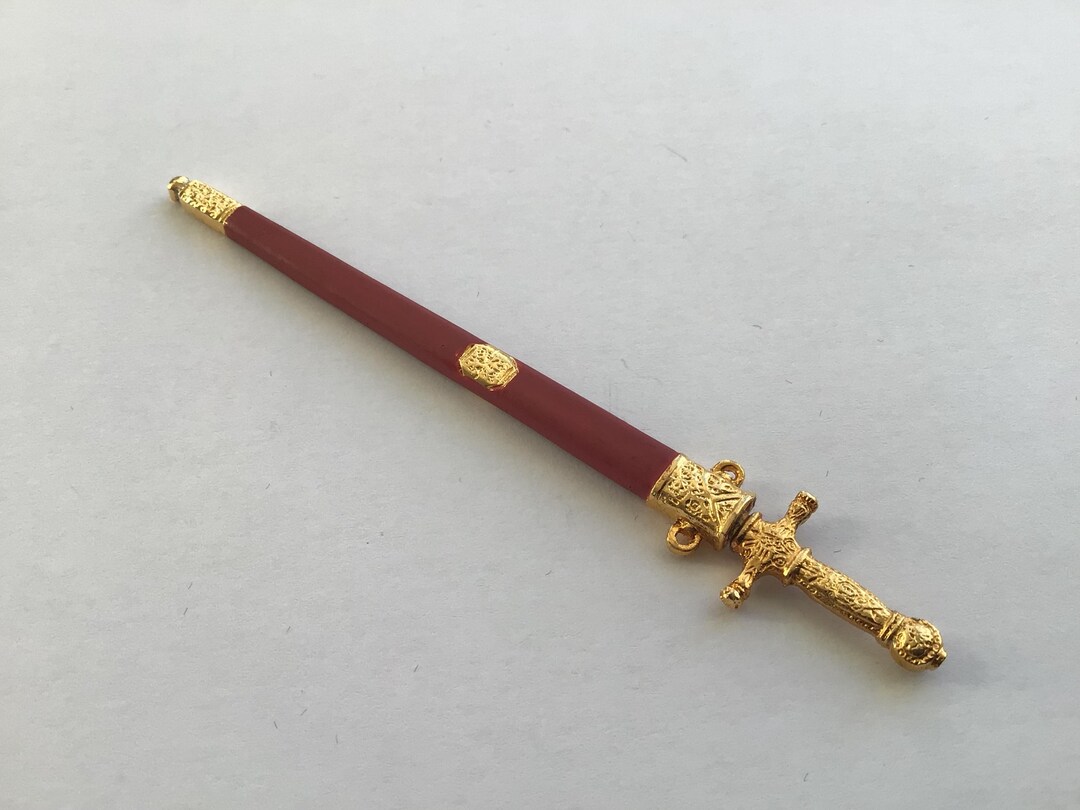 Vintage Tiny Metal Small Napoleonic Influenced Sword Miniature Highly ...