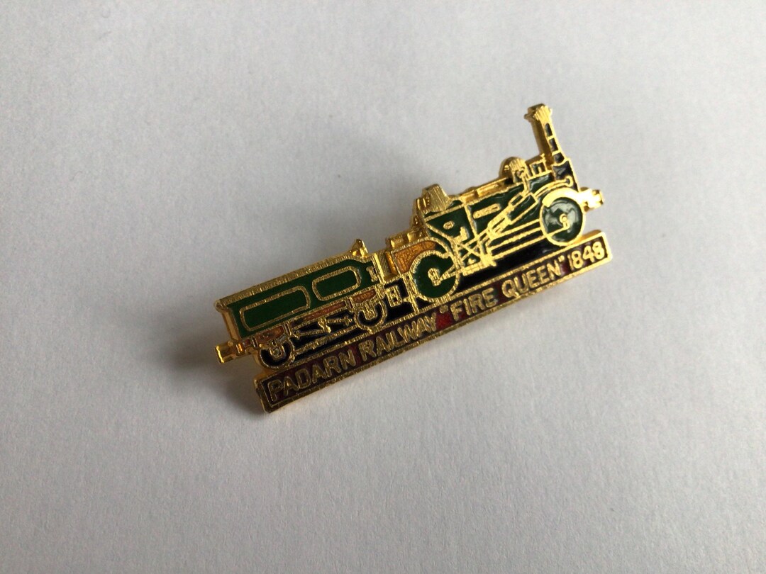Vintage Train Locomotive Pin Badge Enamel Railway Interest Padarn ...