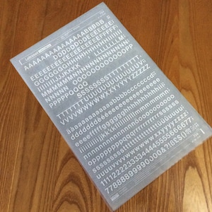 Vintage Letraset Dry Transfer White Instant Lettering Sheet 724 36pt ...