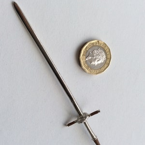 Delightful Tiny Metal Small 17th Century Influenced Long Sword ...
