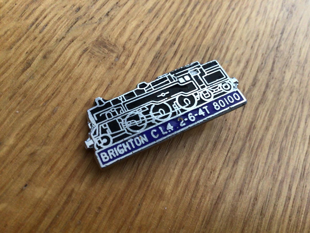 Vintage Train Locomotive Pin Badge Enamel Railway Brighton Class 4 - Etsy