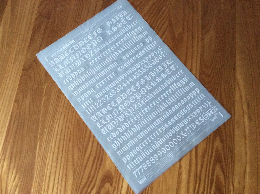 Vintage Letraset Dry Transfer White Instant Lettering Sheet - Etsy
