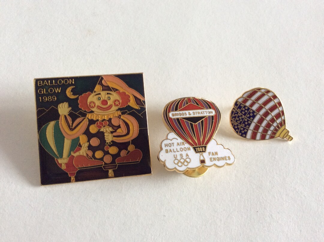 Great Assembled Group High Quality Vintage Hot Air Balloon Themed Pin ...