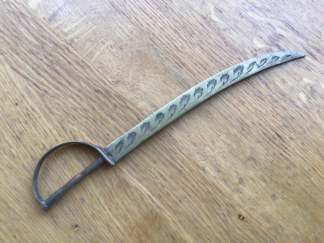 Vintage Brass Small Medieval Sword Miniature Highly Desk Ornament ...