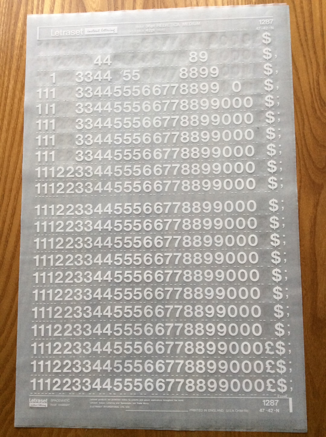 Vintage Letraset Instant Lettering Dry Transfer Printed in - Etsy UK