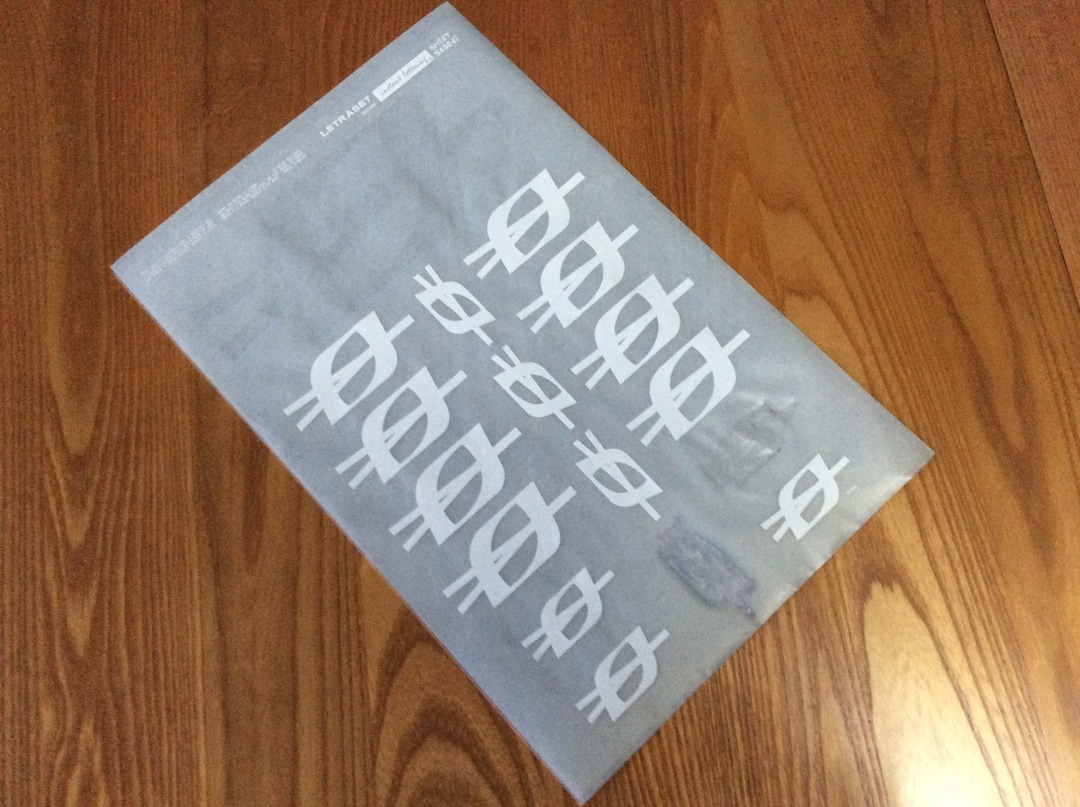 Vintage Letraset Dry Transfer White Instant Lettering Sheet S4004 Rare ...