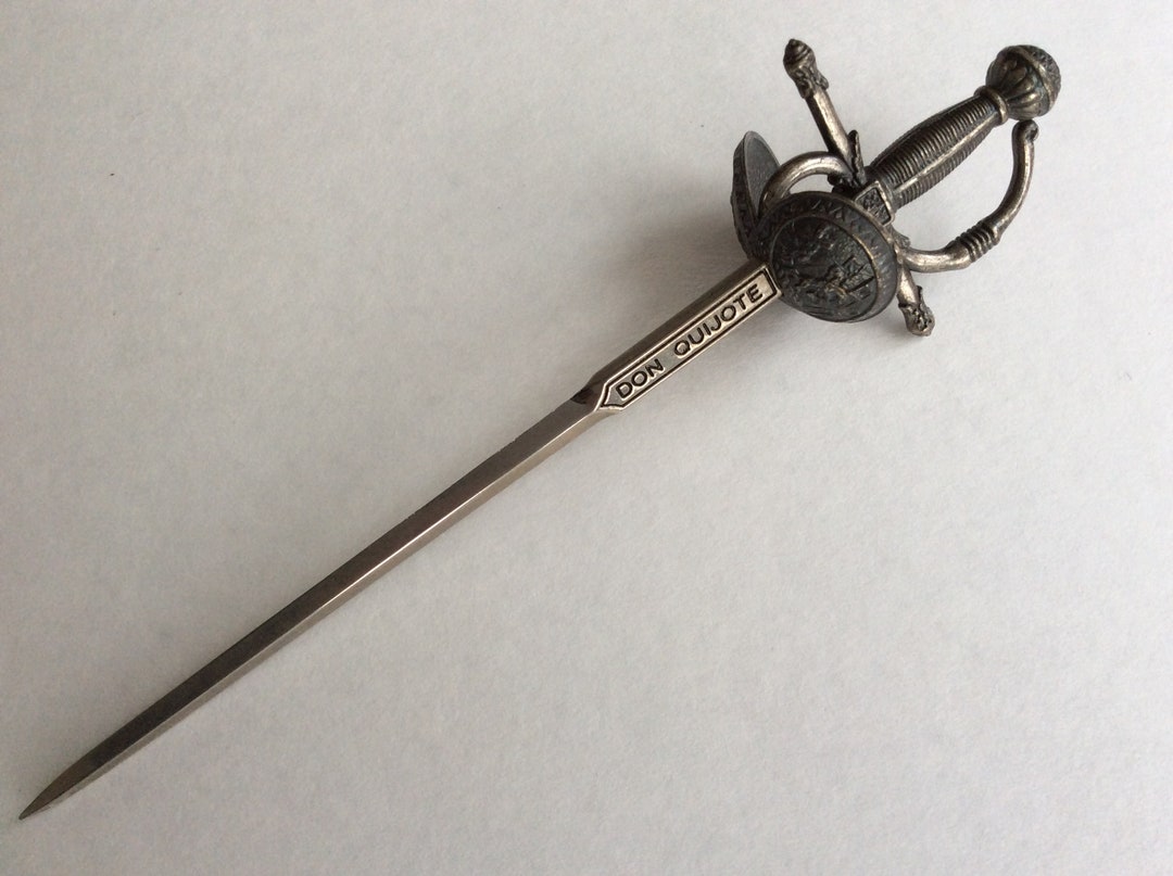 Vintage Metal Small Medieval Influenced Sword Miniature Highly Detailed ...