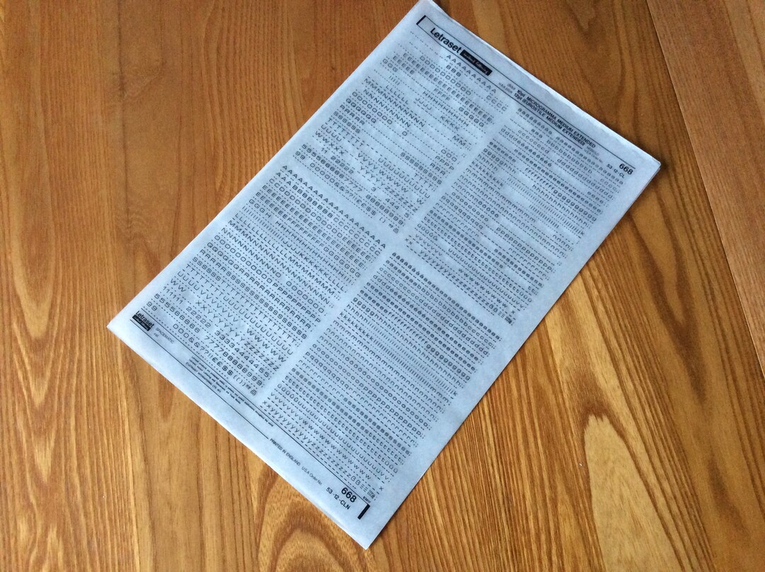 Vintage Letraset Dry Transfer Black 10pt 12pt Microgramma Medium ...