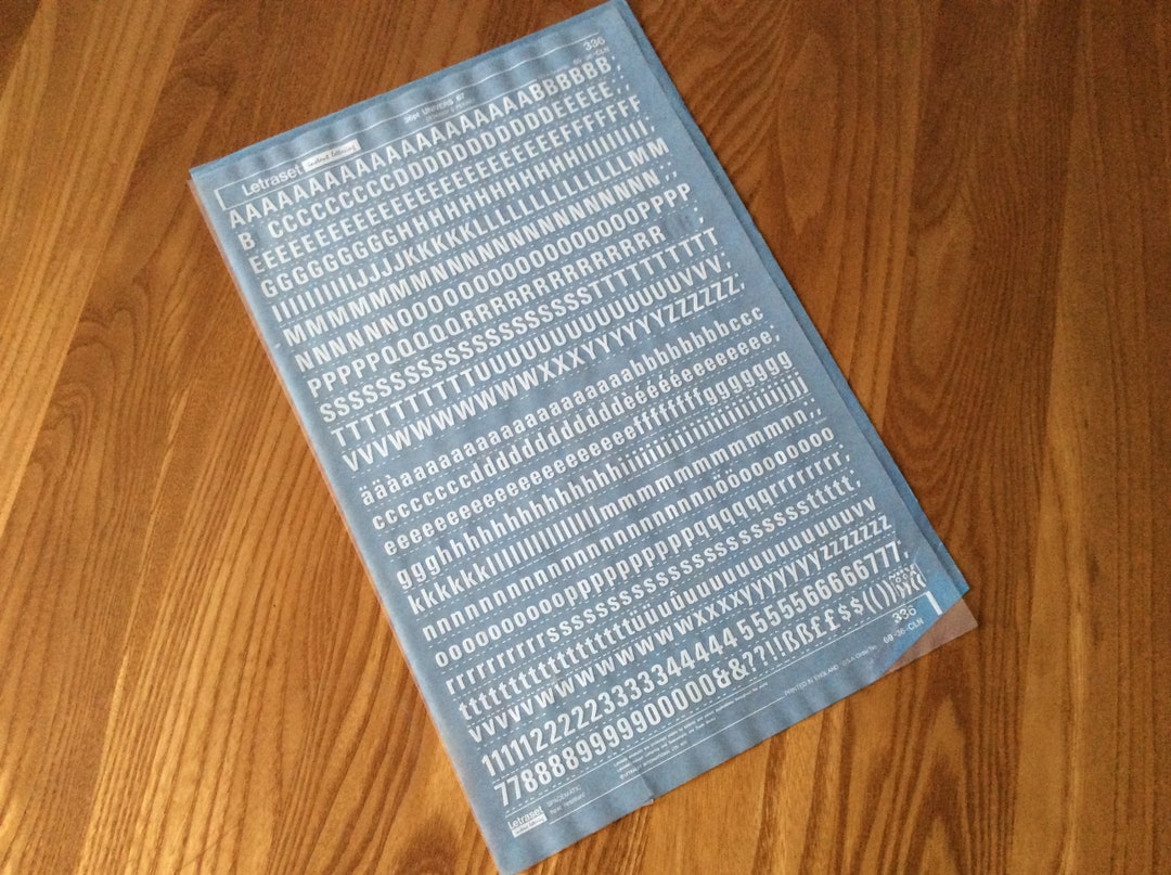 Vintage Letraset Dry Transfer White Instant Lettering Sheet - Etsy