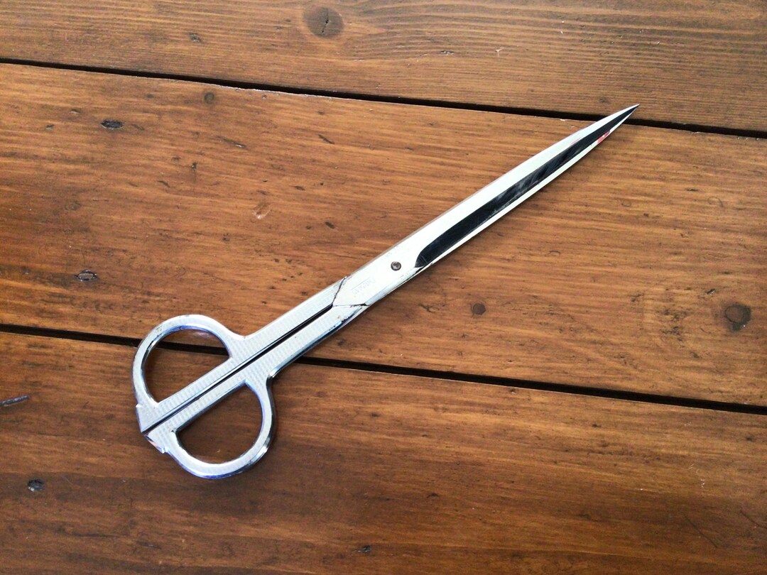 Vintage German Solingen Steel Scissors: Mid-century Chromo ED Wusthof ...