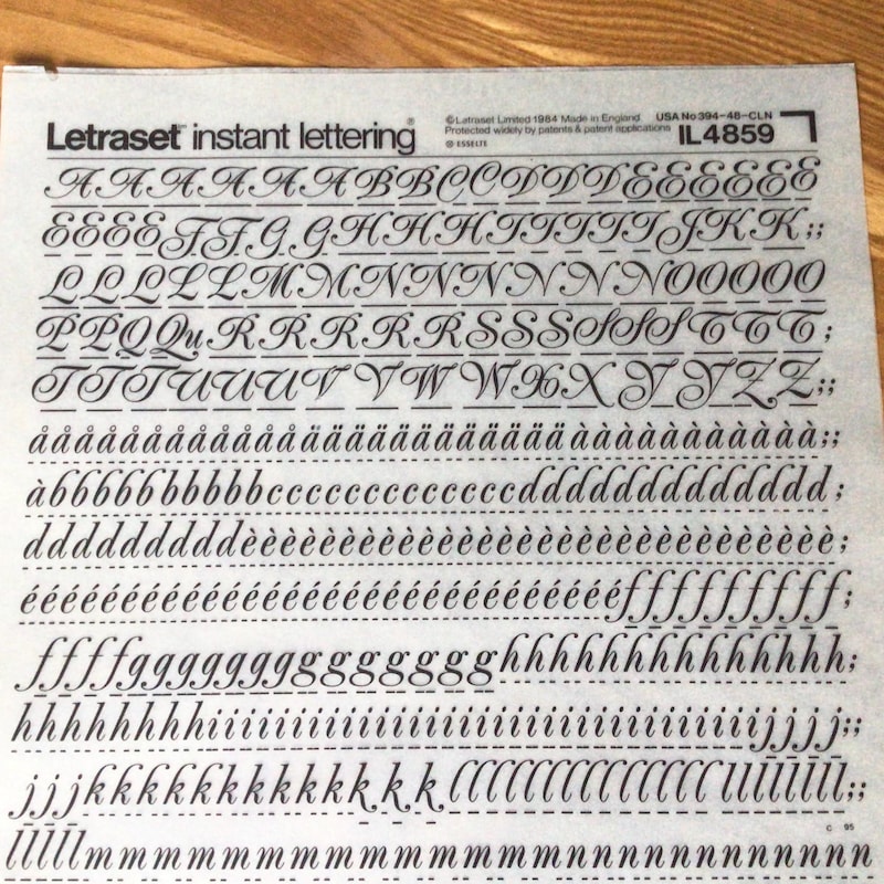 Dry Transfer Letraset - Etsy UK