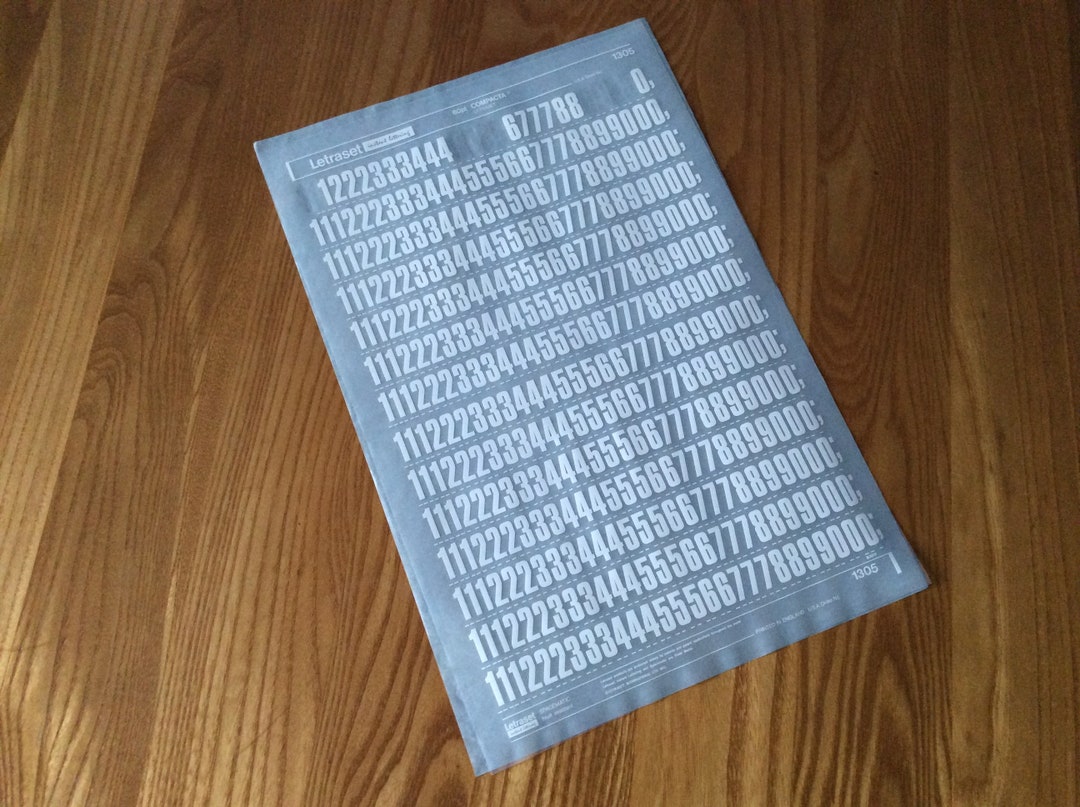 Vintage Letraset Dry Transfer White Instant Lettering Sheet - Etsy