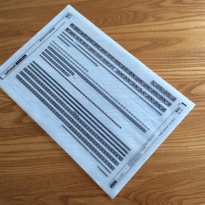 Vintage Letraset Dry Transfer Sheet Decorative Borders 221 - Etsy