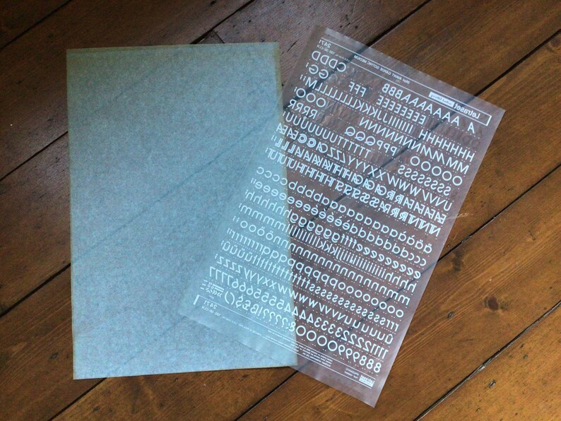 Vintage Letraset 2471 White Dry Transfer Sheet: 36pt Avant Garde Gothic ...