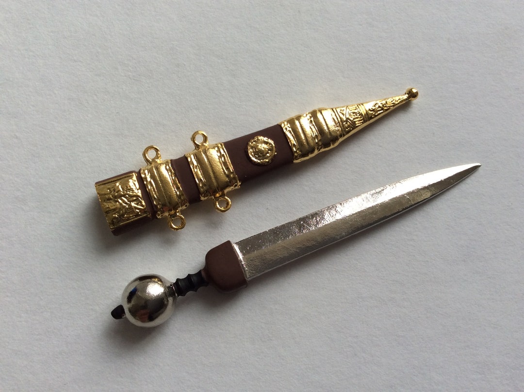 Delightful Tiny Metal Small Julius Caesar Gladius Roman Emperor Sword ...
