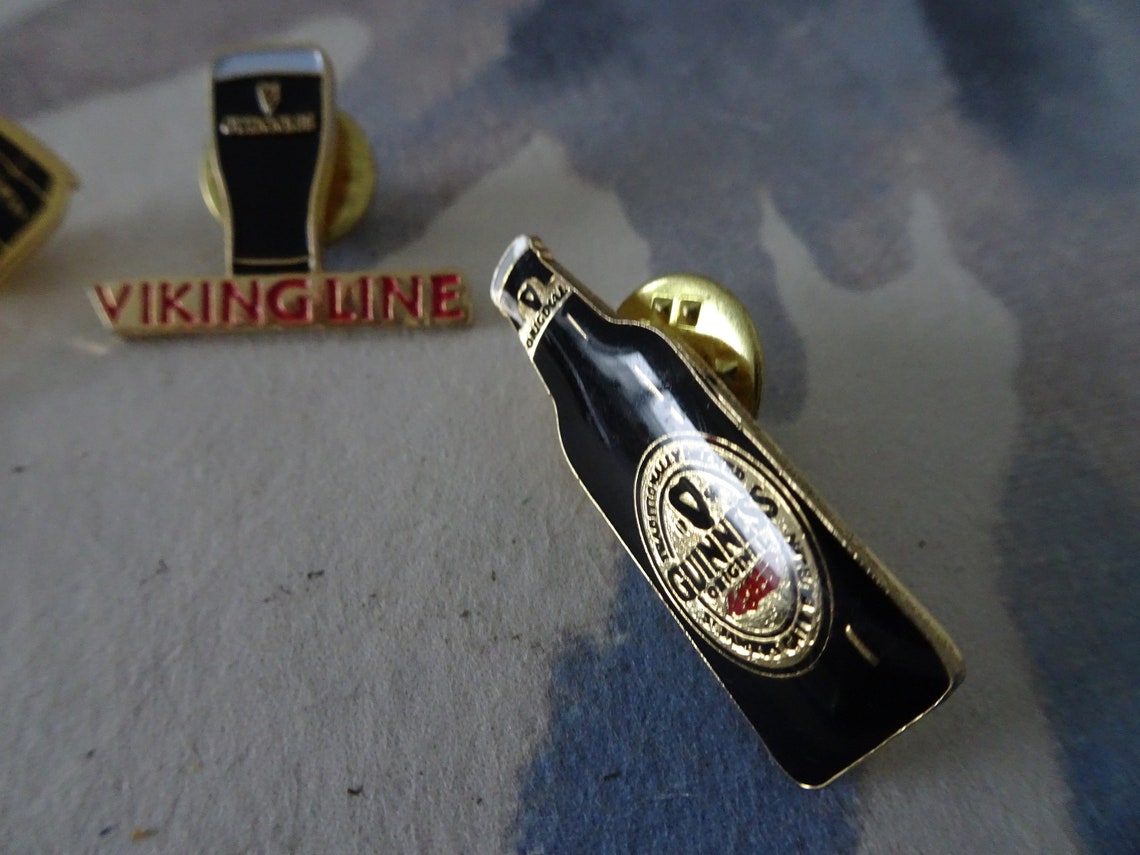 Three Bottle Shaped Guinness Bottle Pin Badge Guinness Pint | Etsy