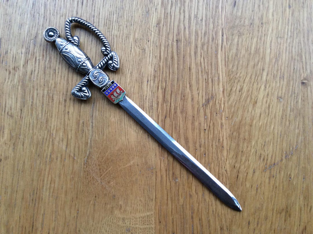 Vintage Metal Small Medieval Sword Miniature Highly Desk Ornament ...