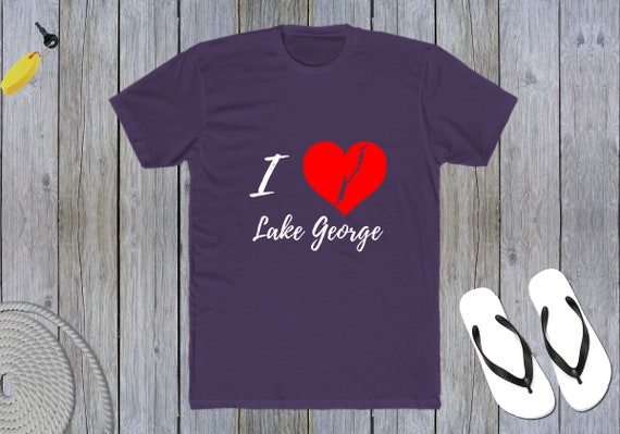 I Love Lake George Tshirt Love Lake George Map Tee | Etsy