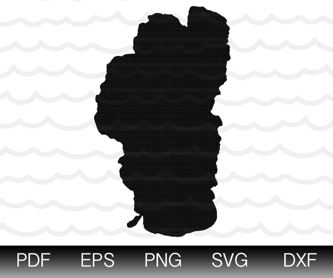 Lake Tahoe Map Shape Instant Download EPS SVG DXF Lake Tahoe Digital ...