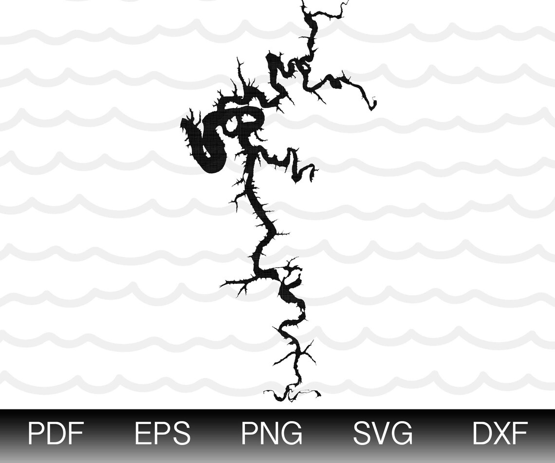 Barren River Lake Map Shape Instant Download EPS PDF PNG | Etsy