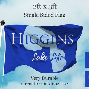 Higgins Lake Life Flag - Durable and Vibrant Lake Life Flag - Michigan ...
