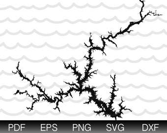 Lake Sinclair Map Shape Instant Download EPS SVG DXF Sinclair - Etsy