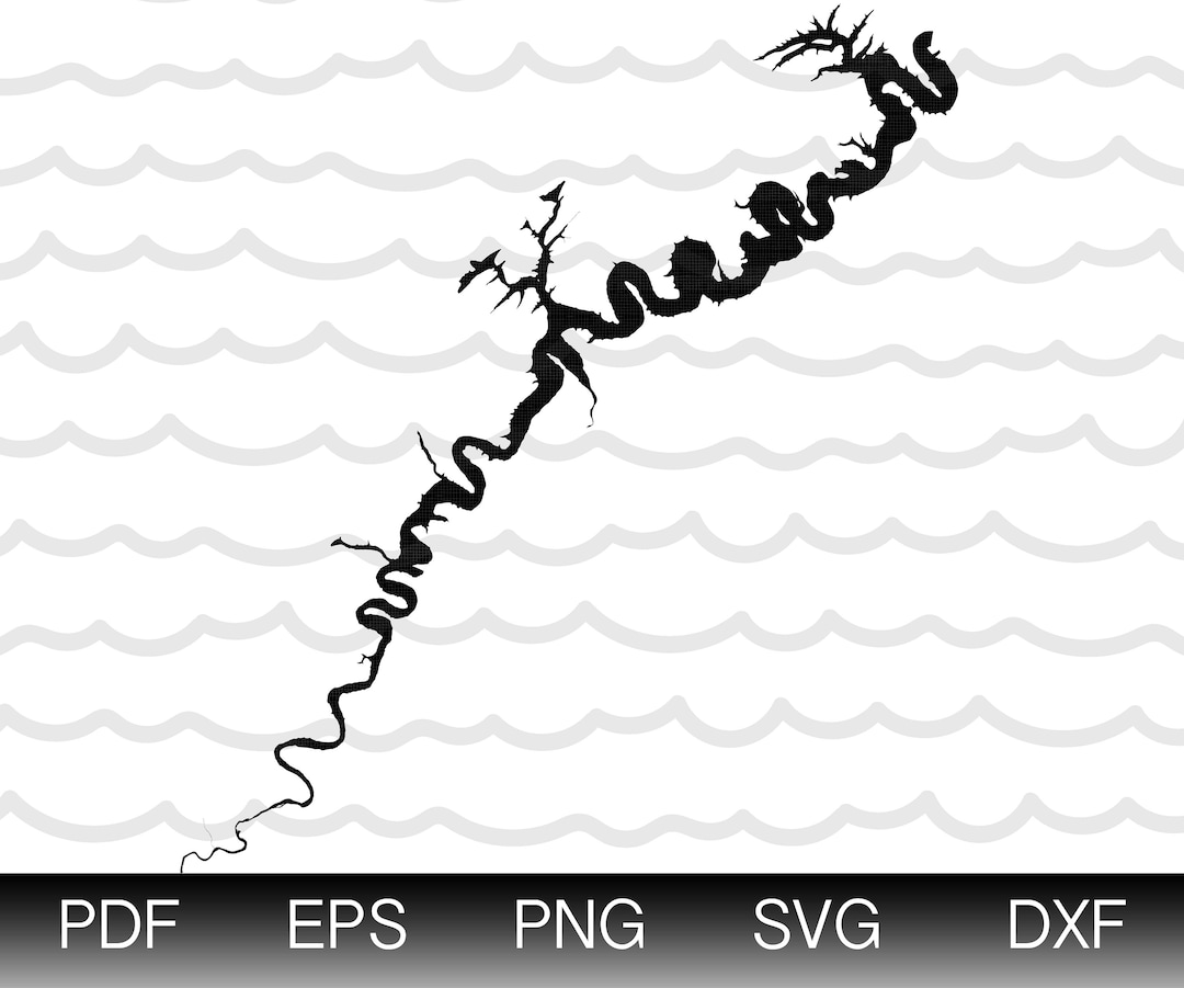 Raystown Lake Map Shape Instant Download EPS SVG DXF Lake Raystown Pa ...