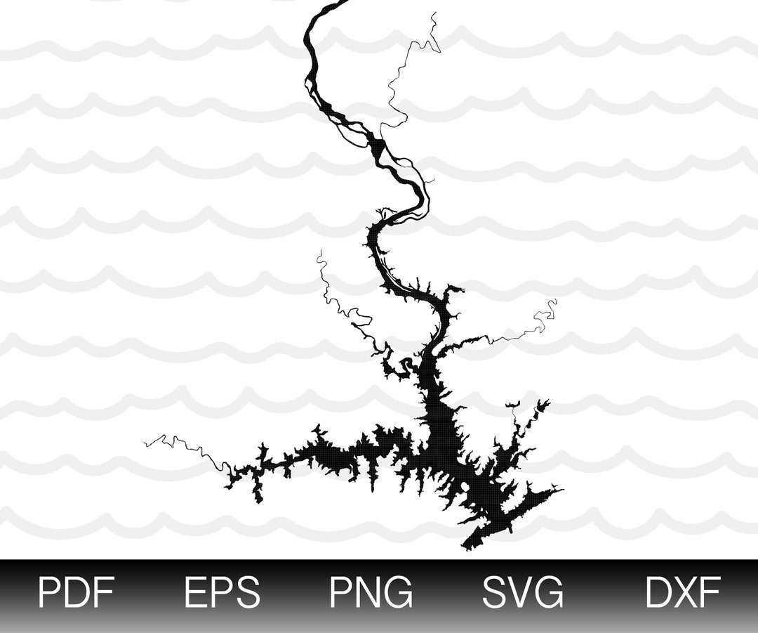 Lake Harding Lake Ga/al Map Shape Instant Download EPS SVG DXF Harding ...