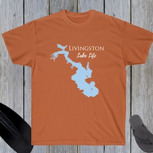 Livingston Lake Life Heavy Cotton Tee - Texas Lake - Etsy
