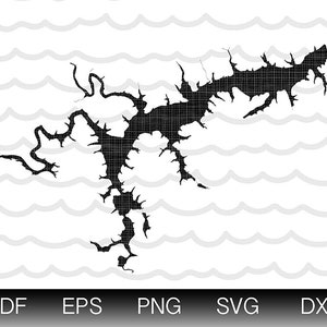W Kerr Scott Lake Map Shape Instant Download EPS SVG DXF Lake W Kerr ...