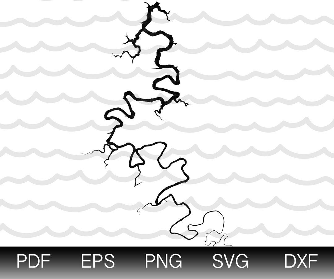 Herrington Lake Kentucky Map Shape Instant Download EPS SVG DXF Lake ...
