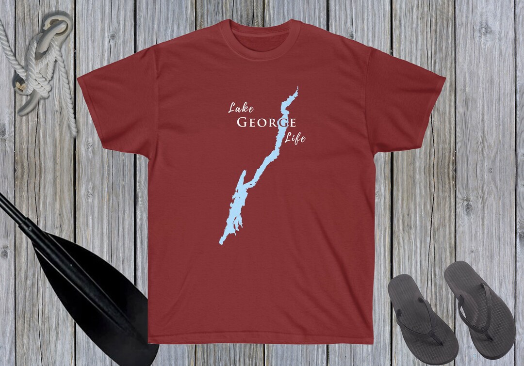Lake George Life Heavy Cotton Tee - New York Lake - Etsy