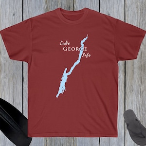 Lake George Life Heavy Cotton Tee - New York Lake - Etsy