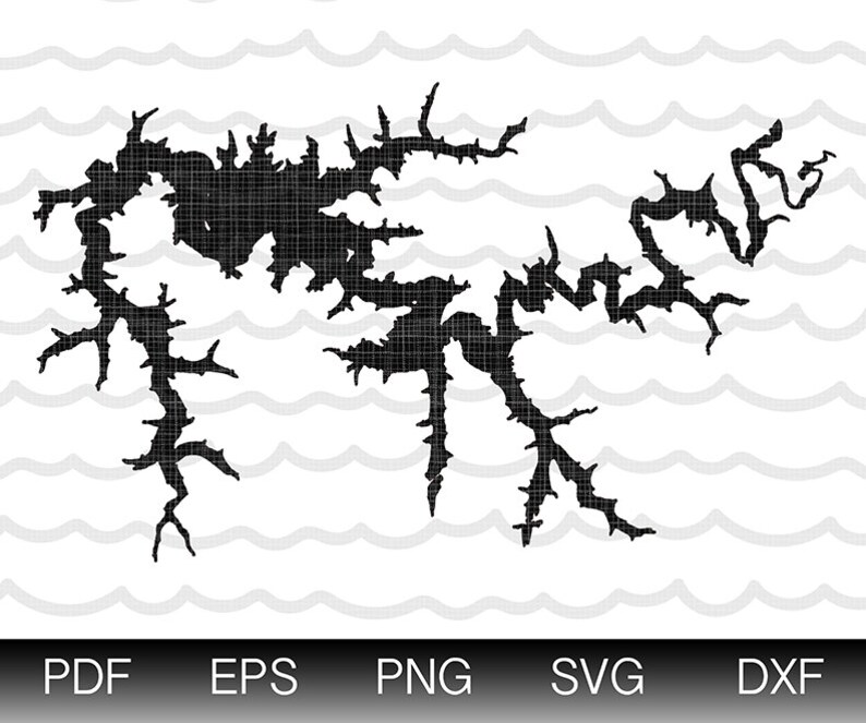 Patoka Lake Indiana Map Shape Instant Download EPS SVG DXF Patoka Lake ...