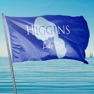 Higgins Lake Life Flag - Durable and Vibrant Lake Life Flag - Michigan ...