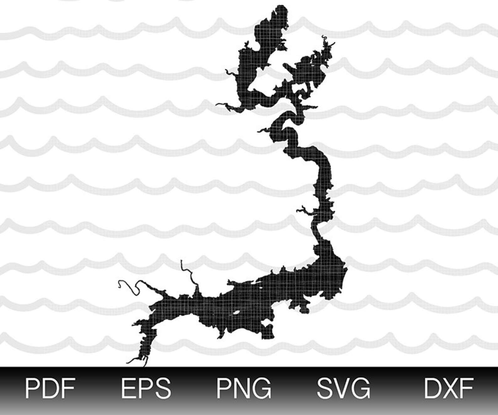 Conchas Lake Map Shape Instant Download Eps SVG DXF Lake - Etsy