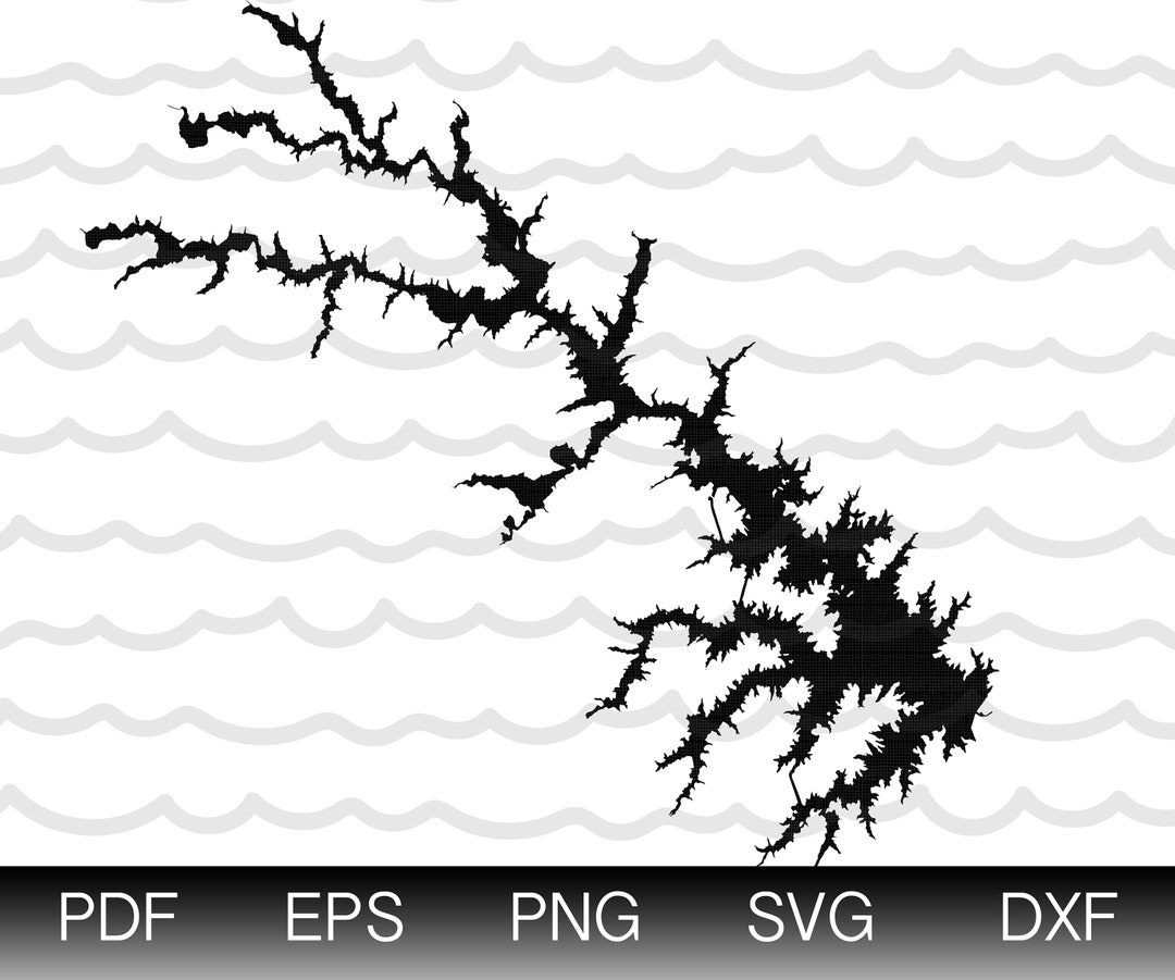 Lake Anna Map Shape Instant Download EPS SVG DXF Anna Lake Digital ...
