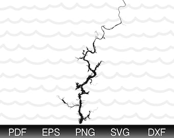 Lay Lake Alabama Map Shape Silhouette Svg Png Dxf Pdf Eps Vector ...