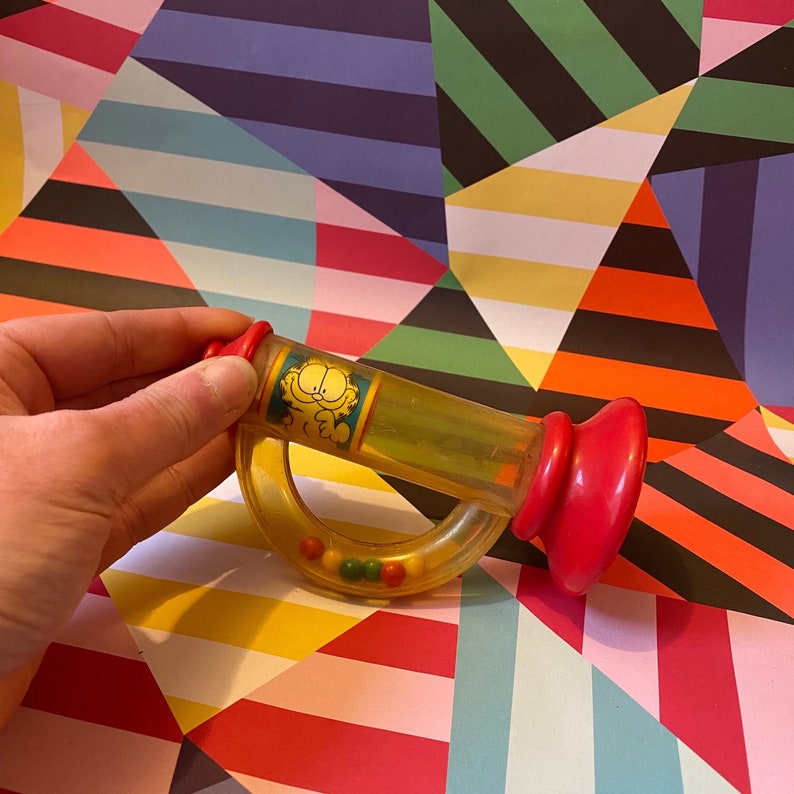 Rare Vintage Garfield Baby Rattle Toy 1990s Jim Davis Collector ...