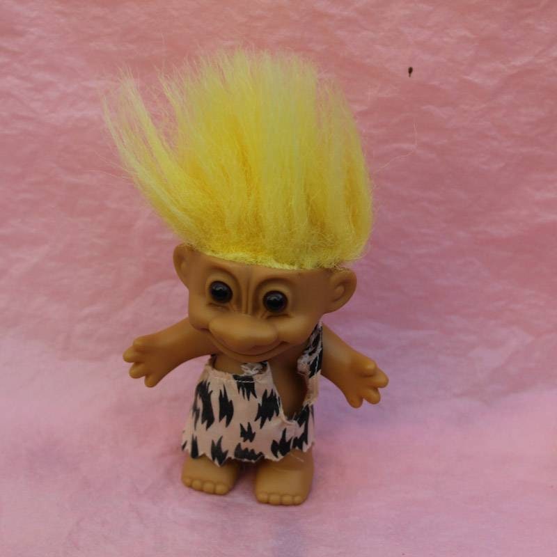 Toys Dolls Vintage 90s Yellow Haired Caveman Troll Dolls & Action ...