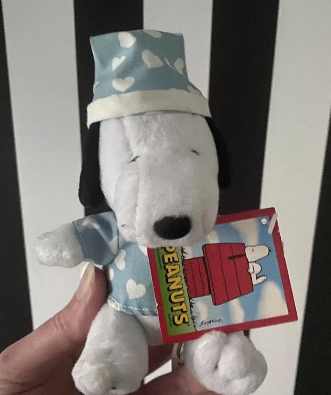 Snoopy Peanuts Bedtime Sleep Plush Toy Doll Keyring Keychain Charles M ...