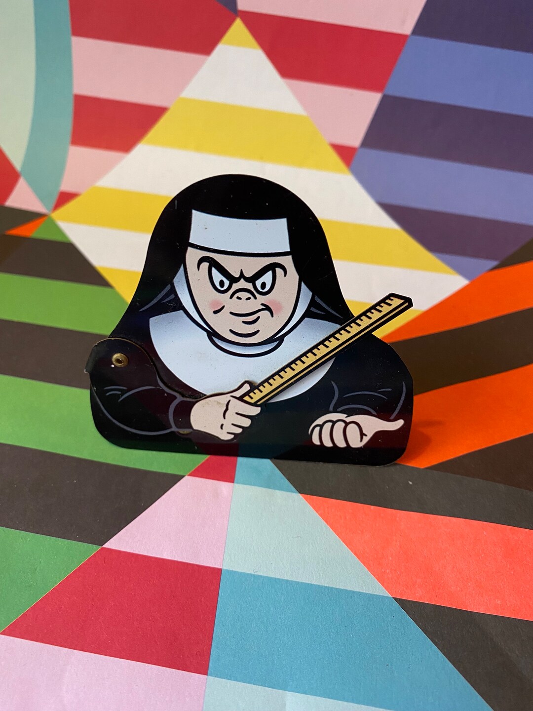 Vintage Nun With Ruler Tin Toy // Made in Germany Toy // - Etsy